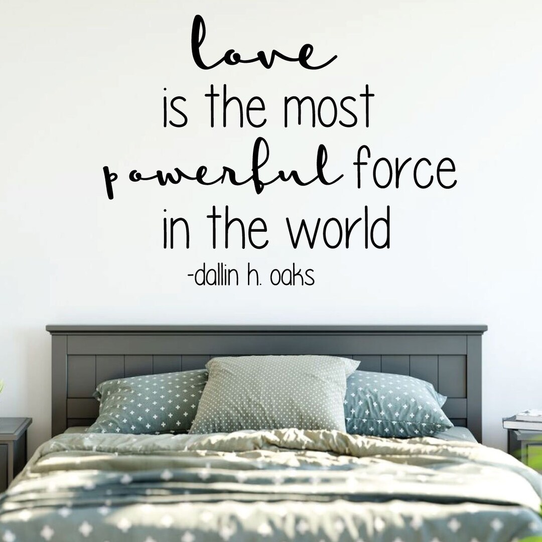Love is the Most Powerful Force Wall Decal - Inspirational Quote - Etsy