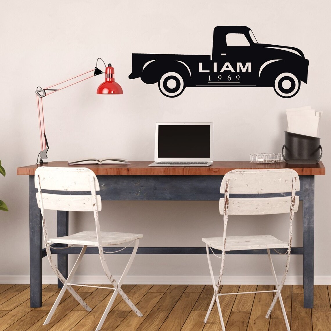 Chevy Truck Wall Decor Personalized Classic Vehicle Vinyl | Etsy