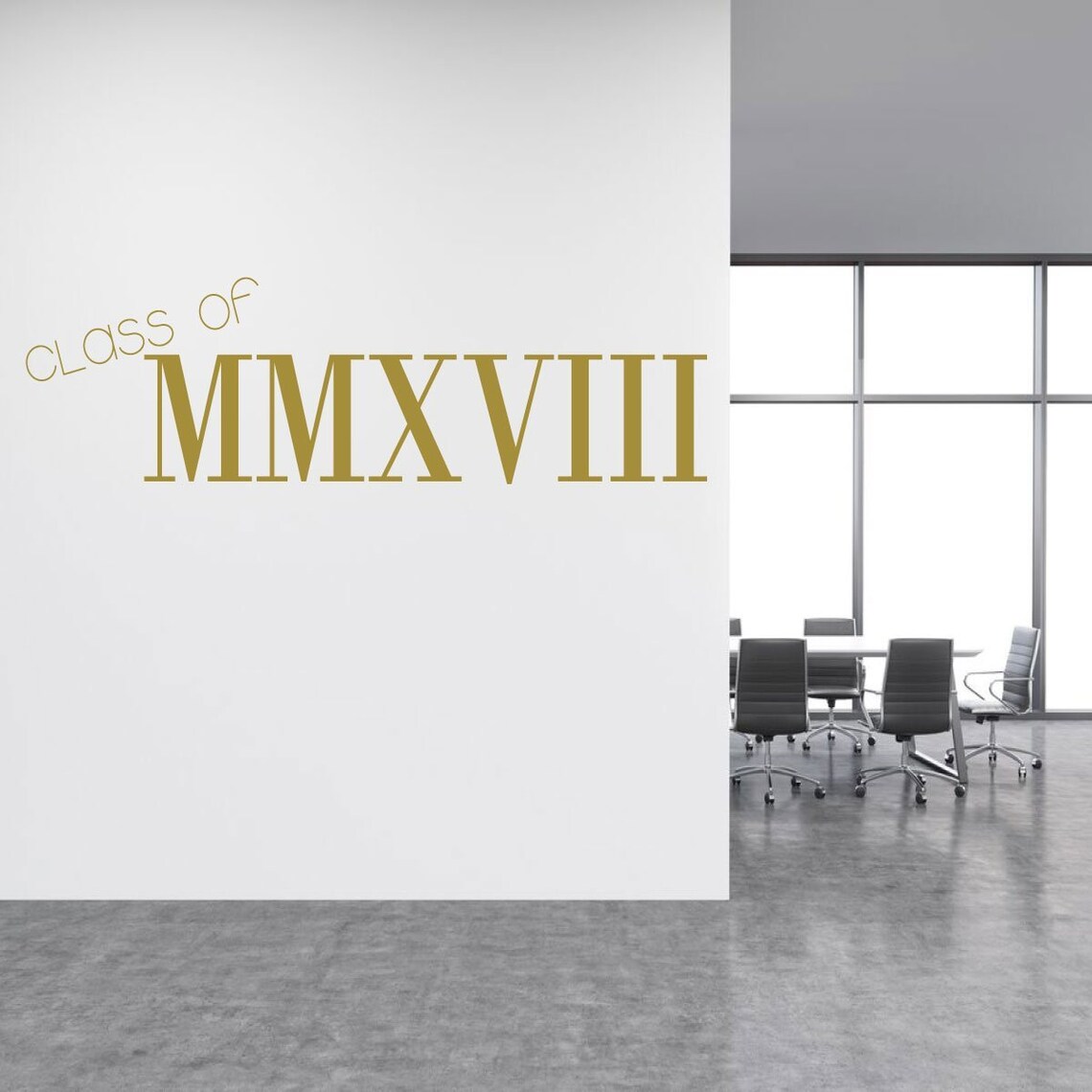 Classy Graduation Decoration - Roman Numeral Vinyl Wall Decal for High ...