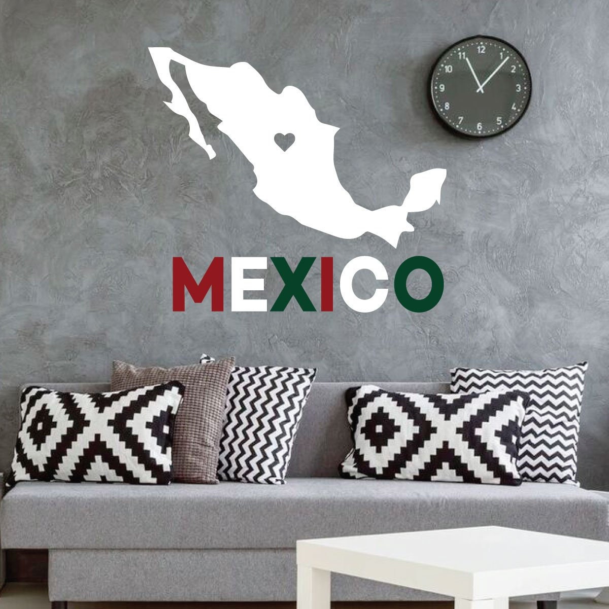 Mexico Wall Decal Mexican Map Vinyl Decor For Bedroom | Etsy
