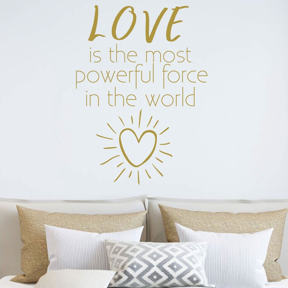Vinyl Sticker Inspirational Wall Decal Love the Most - Etsy