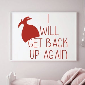 Trolls Wall Decor - I Will Get Back up Again - Children or Teen Vinyl ...