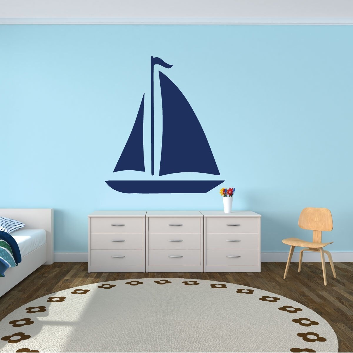 Sailboat Wall Decal Personalized Sailboat Wall Decor Wall | Etsy