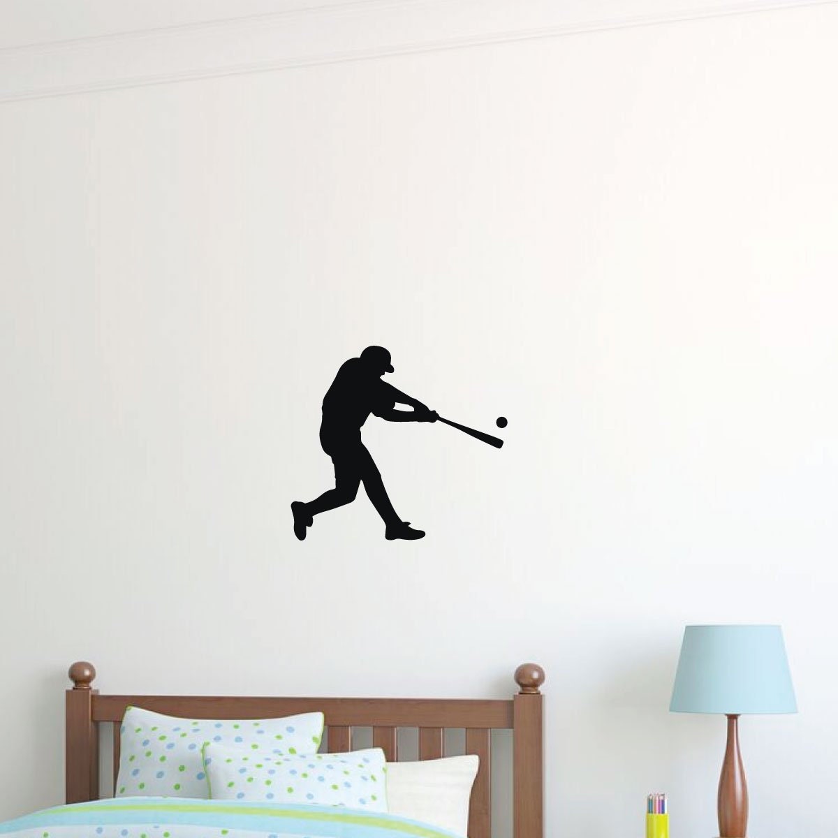 Baseball Wall Decal Batting Player Sport Sticker Vinyl Decal - Etsy