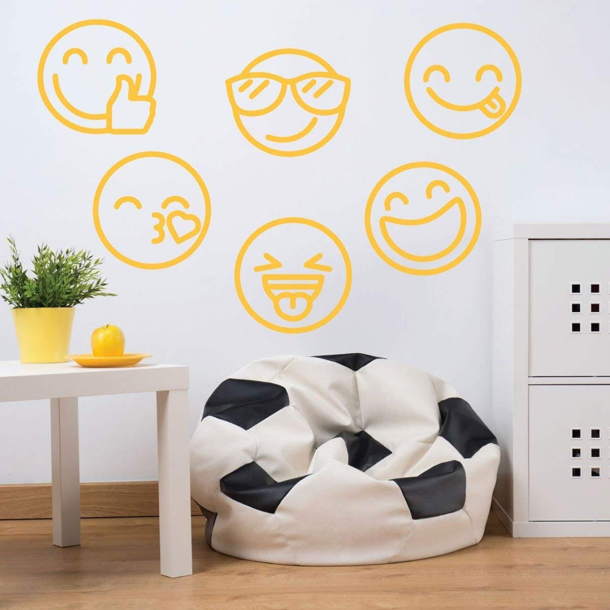 Emoji Wall Decals Multiple Vinyl Decorations for Boys or | Etsy