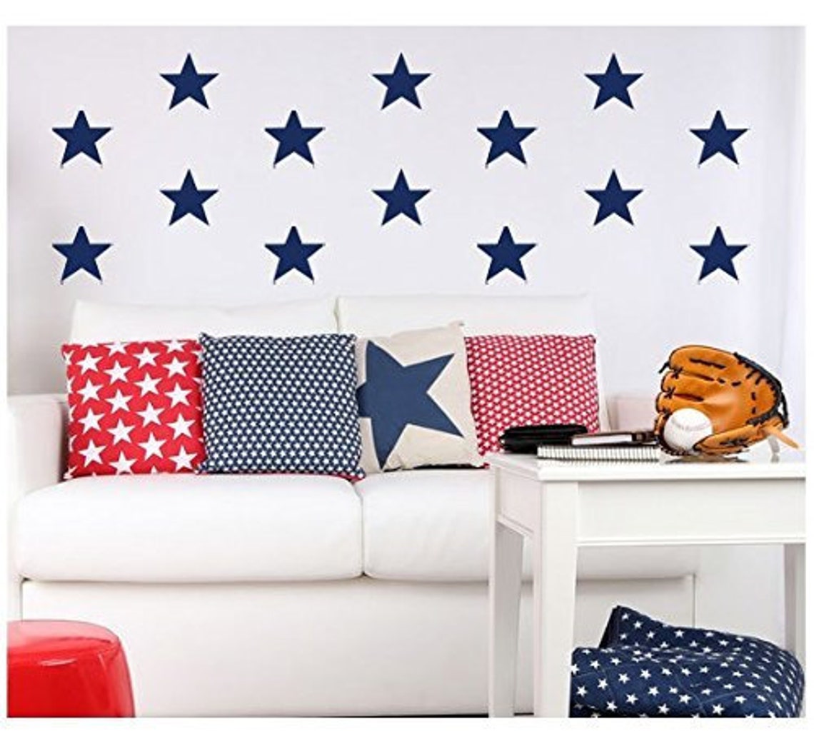 Star Decals Vinyl Wall Accent Decor Shapes for Home, Bedroom, Living ...