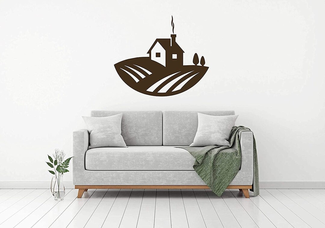 Farm House Wall Decal | Removable Vinyl Sticker for Home, Family Room ...