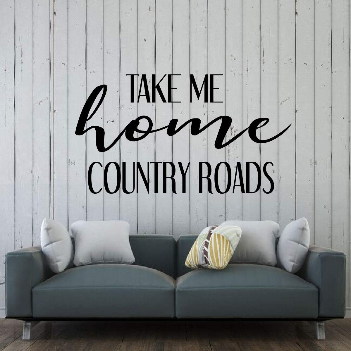 Country Roads Decor 'Take Me Home' Lyrics Vinyl Wall | Etsy