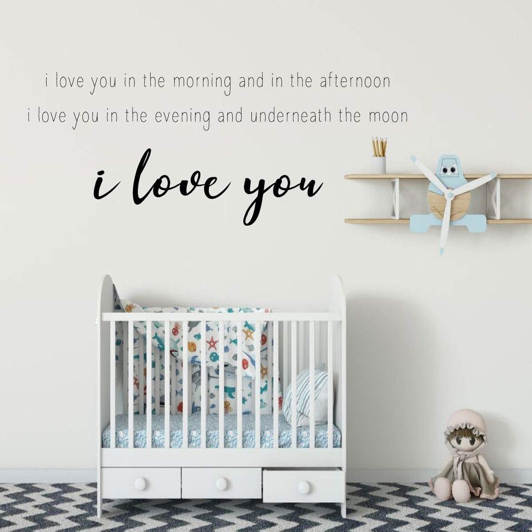 Skinamarinky Dinky Dink Song Lyrics 'I Love You' Vinyl Wall Quote ...