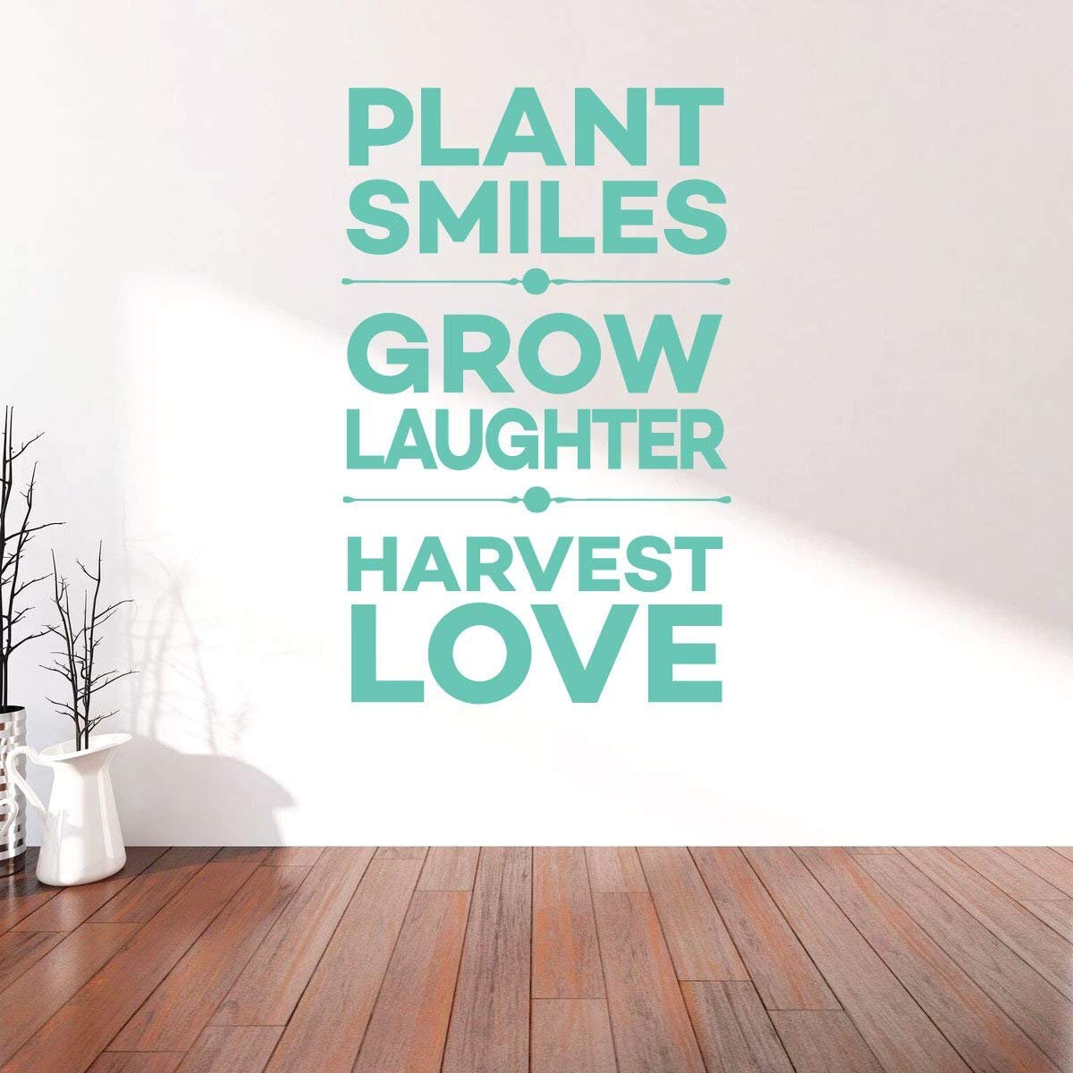 Inspirational Quotes Plant Smiles Grow Laughter Vinyl Wall - Etsy