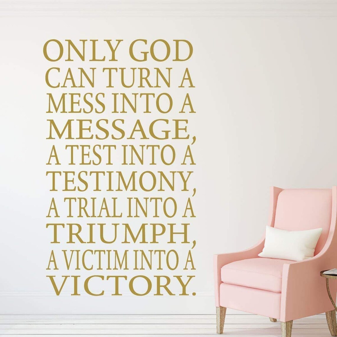 Christian Wall Art Only God Can Turn A Mess Into A Message - Etsy