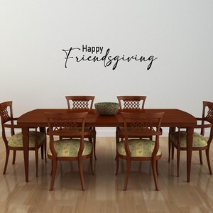 Happy Friendsgiving Wall Sticker | Removable Decor | Friendsgiving ...