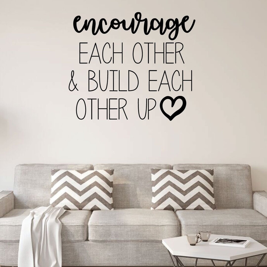 Family Wall Decor - Encourage Each Other and Build - Inspirational ...