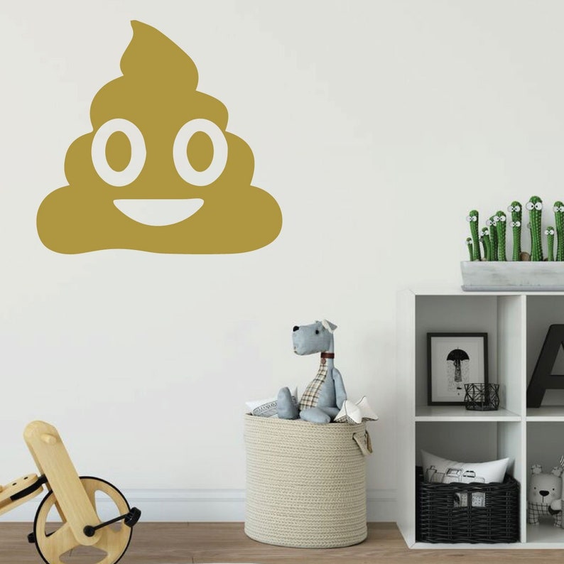 Poop Emoji Wall Decal Vinyl Decorations for Boys or | Etsy