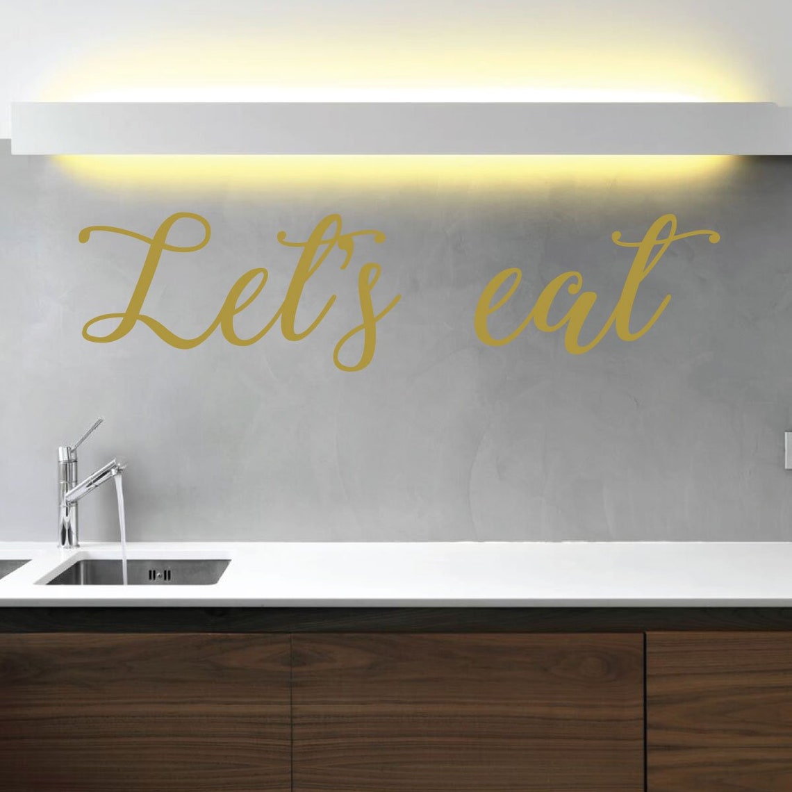Kitchen Wall Sign Let's Eat Farmhouse Style Dining - Etsy