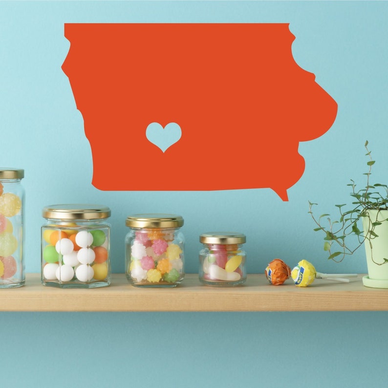 Iowa Decal - Vinyl Wall Art, 29th State, Des Moines Iowa, Midwestern ...
