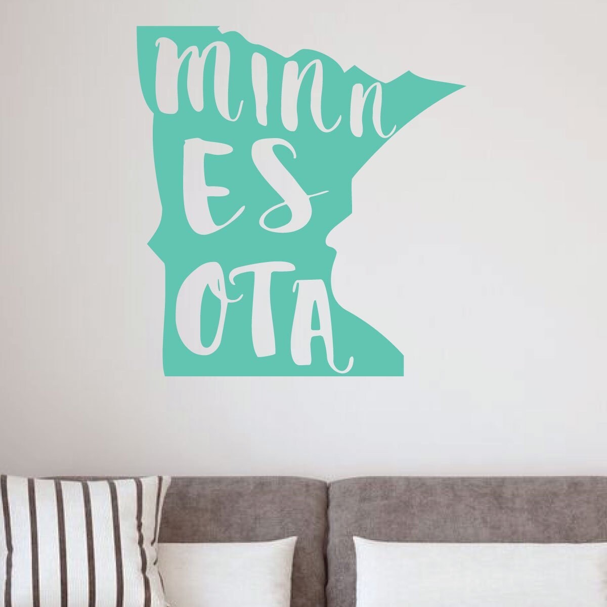Minnesota Wall Decal State Silhouette Vinyl Art for Home | Etsy