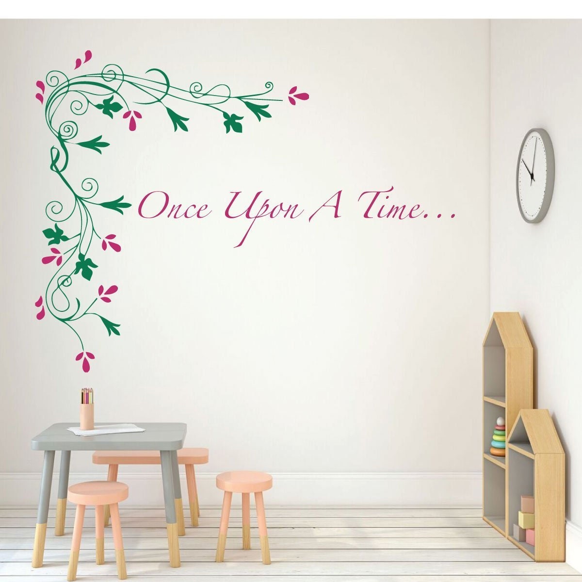 Once Upon A Time Wall Decal Flower Vinyl Mural Decor for - Etsy