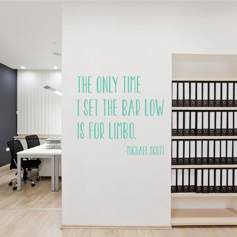 Motivational Wall Decal the Only Time I Set the Bar Low is | Etsy