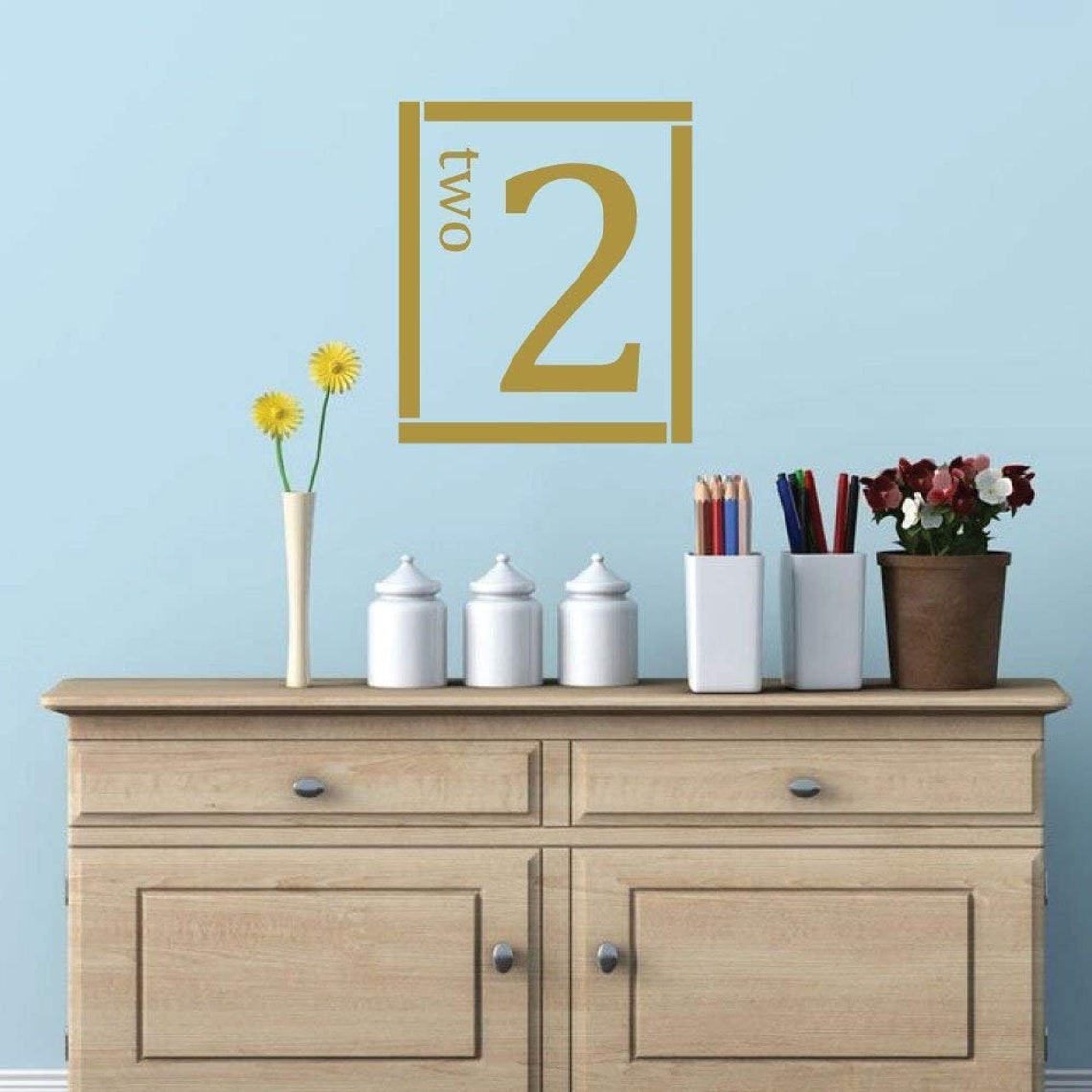 Kids Learning Number Two Sight Words Educational Vinyl Wall - Etsy
