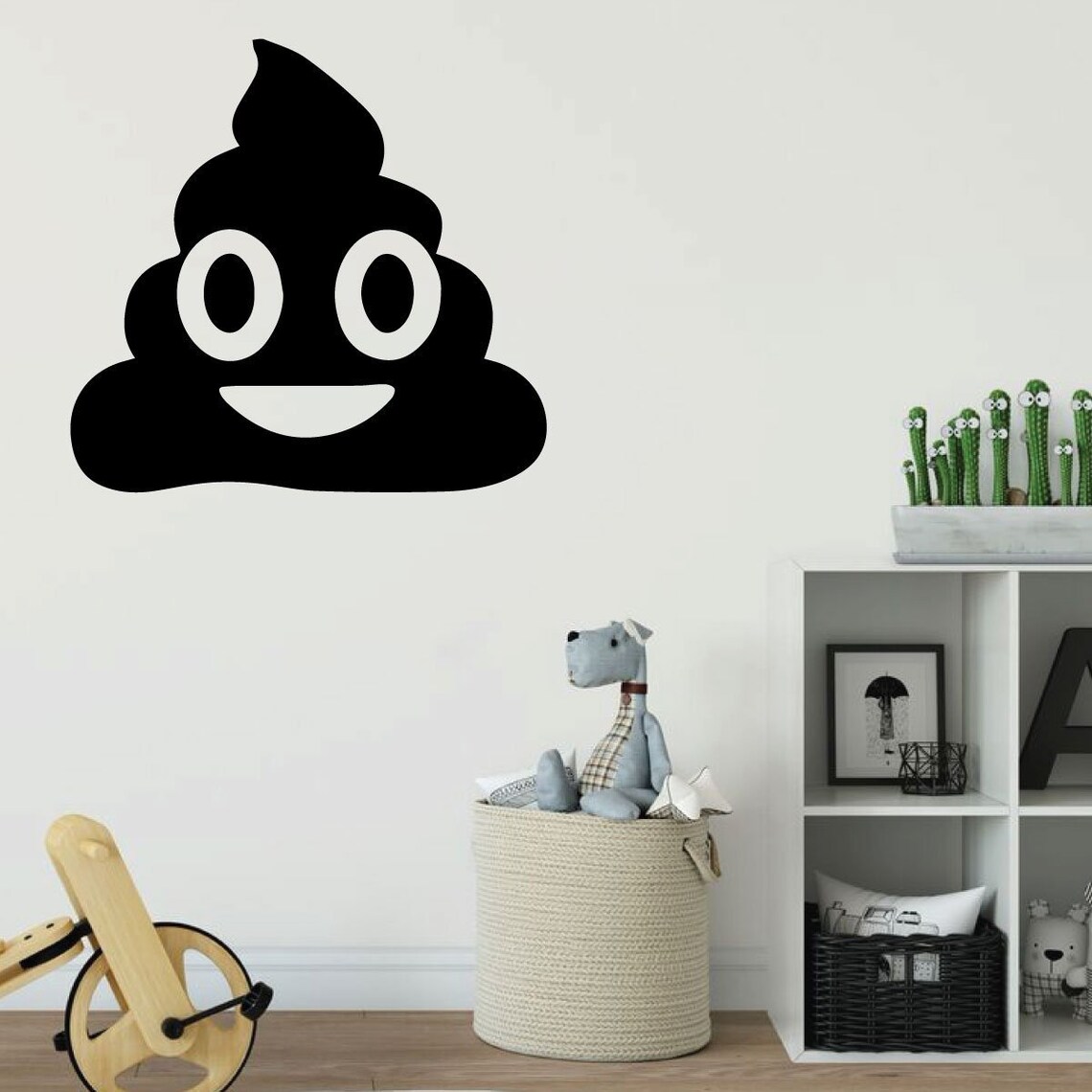 Poop Emoji Wall Decal Vinyl Decorations for Boys or | Etsy