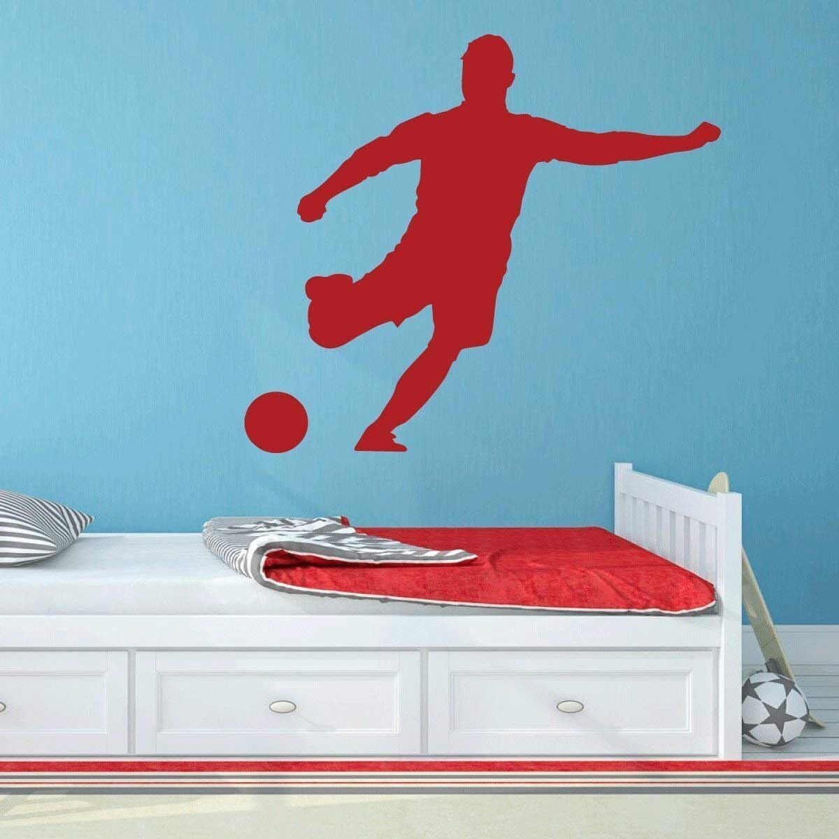 Soccer Player Wall Decal Personalized Sports Vinyl Sticker | Etsy