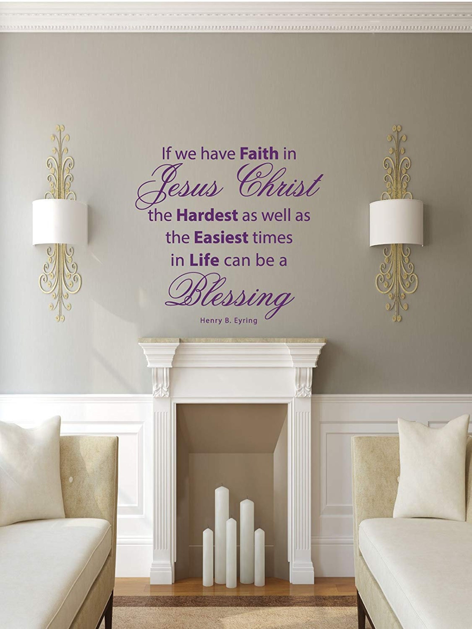 Faith Wall Decals Christian Home Decor faith in Jesus - Etsy