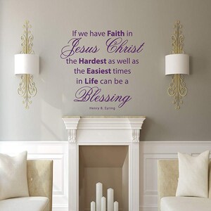 Faith Wall Decals Christian Home Decor, "faith in Jesus Christ ...