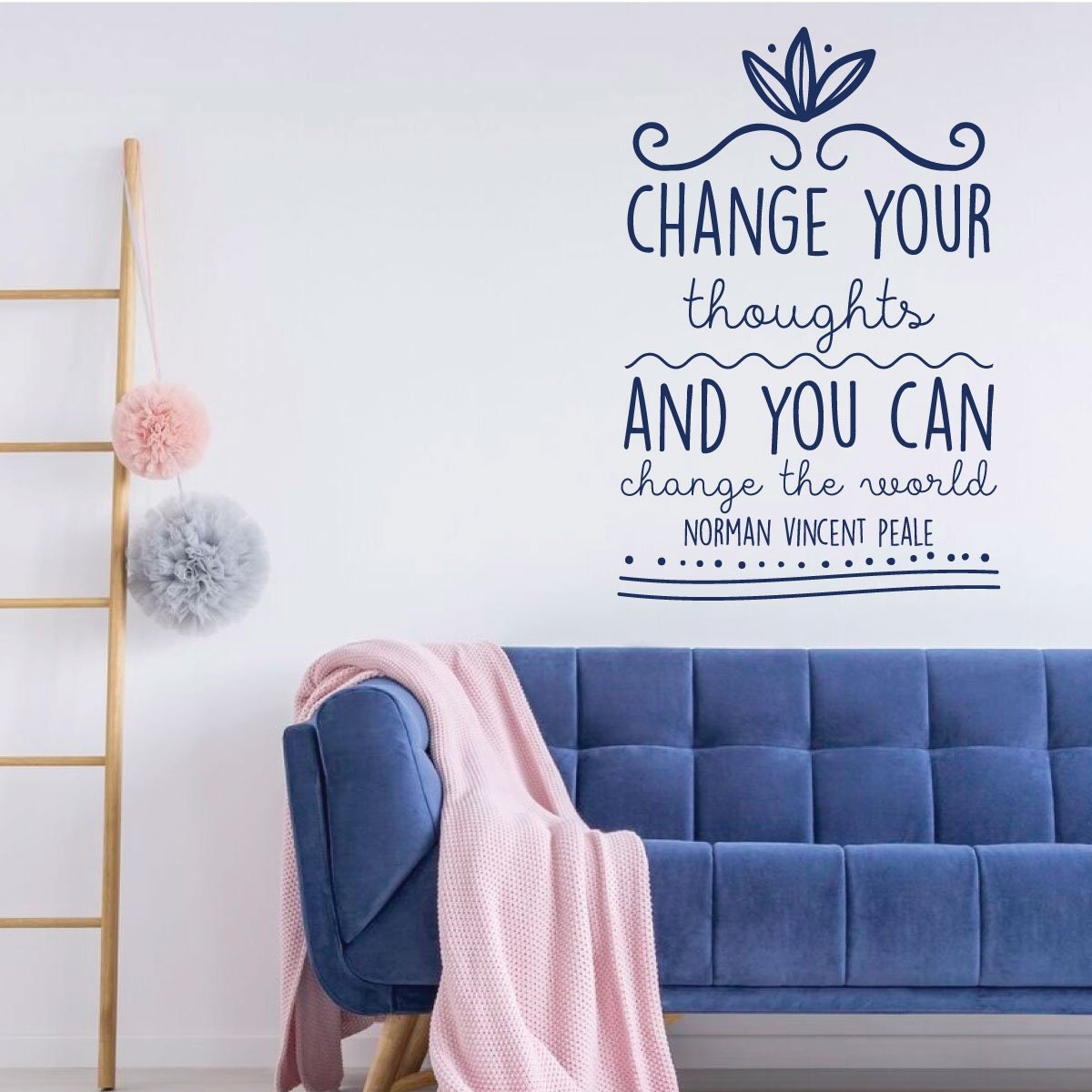 Motivational Wall Decal Change Your Thoughts and You Can - Etsy