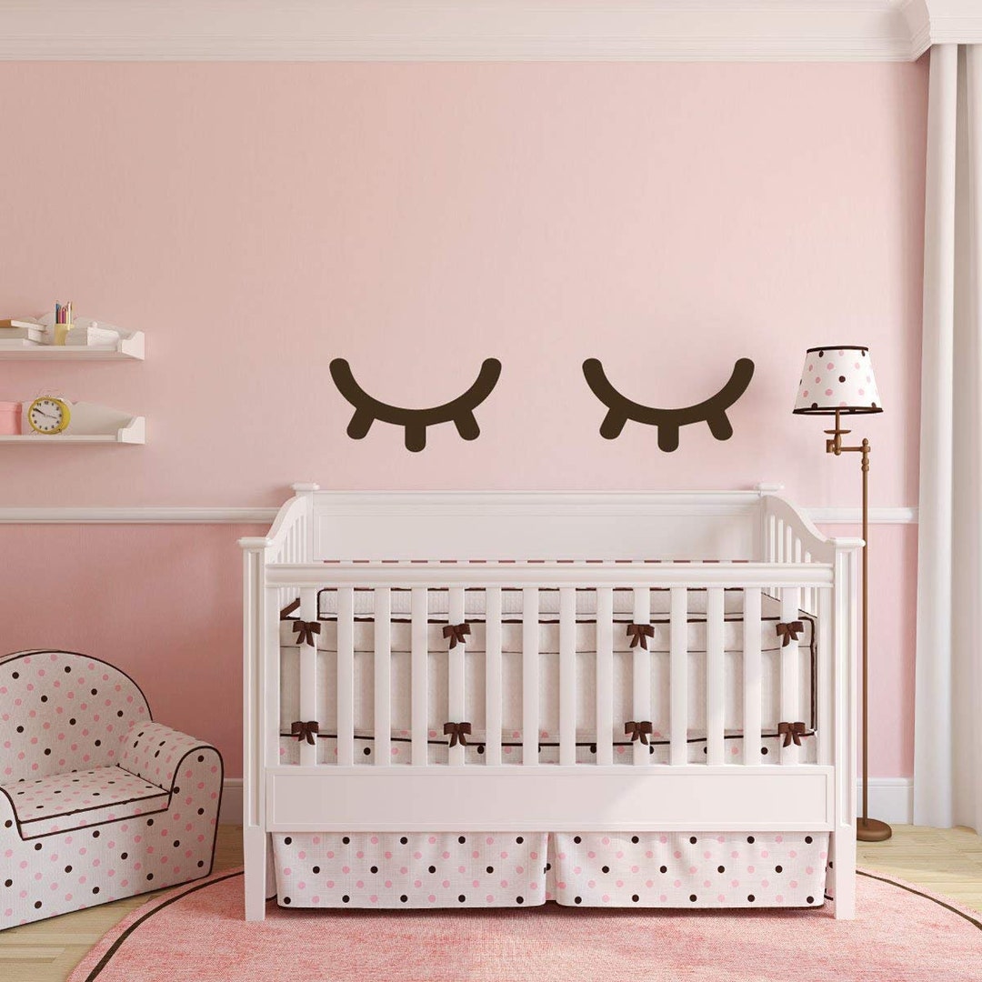 Nursery Wall Decals - Sleeping Baby Eyes - Close Eyelids Vinyl Sticker ...