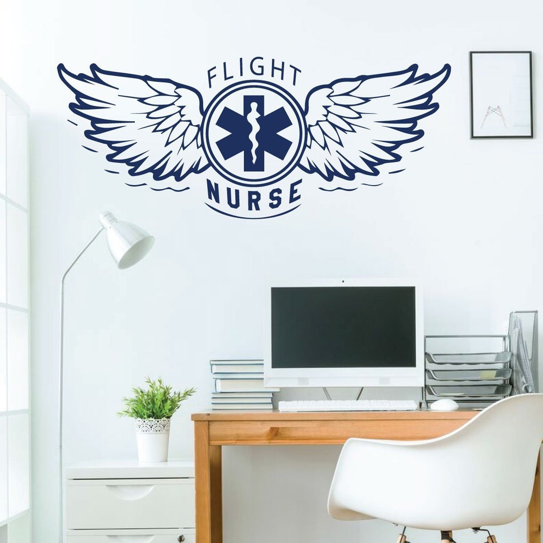 Flight Nurse Wall Decal - Vinyl Art Decor for Room, Office or Man Cave ...