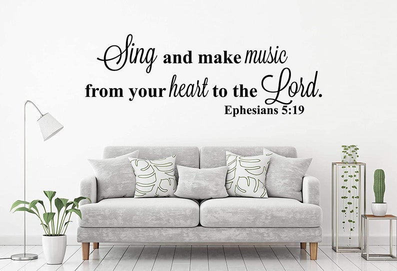 Sing and Make Music From Your Heart to the Lord Ephesians - Etsy