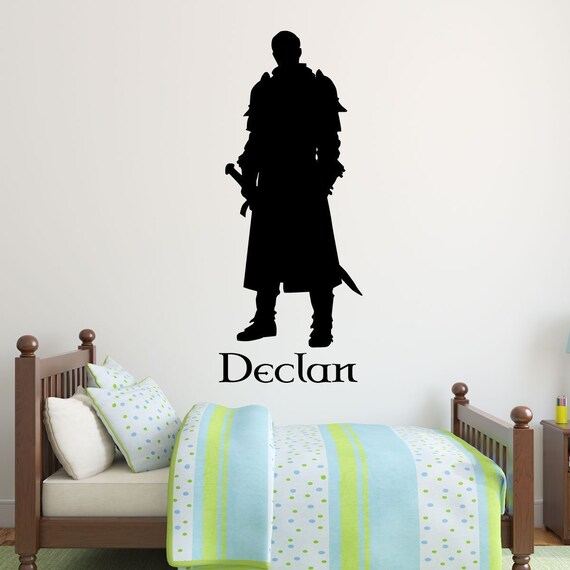 Personalized Medieval Knight Wall Decal Warrior Standing - Etsy