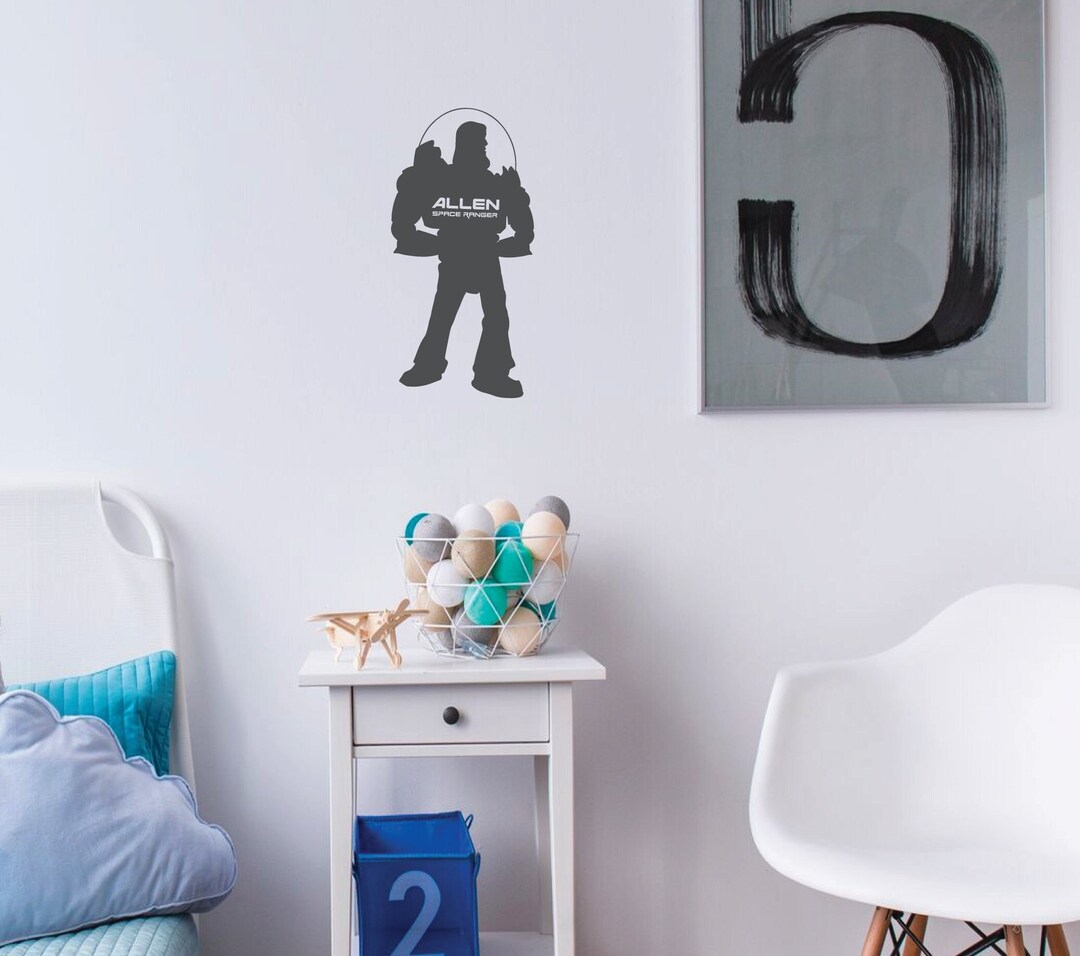 Buzz Lightyear Wall Decor - Personalized Vinyl Sticker Decal - for Boys ...