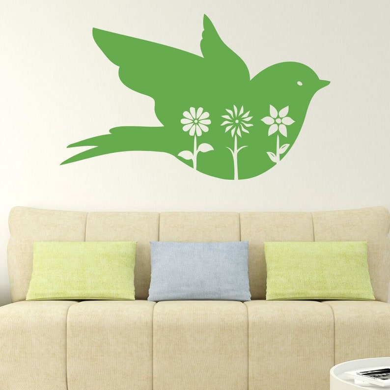 Spring Decorations Vinyl Wall Decal Bird Spring Season - Etsy
