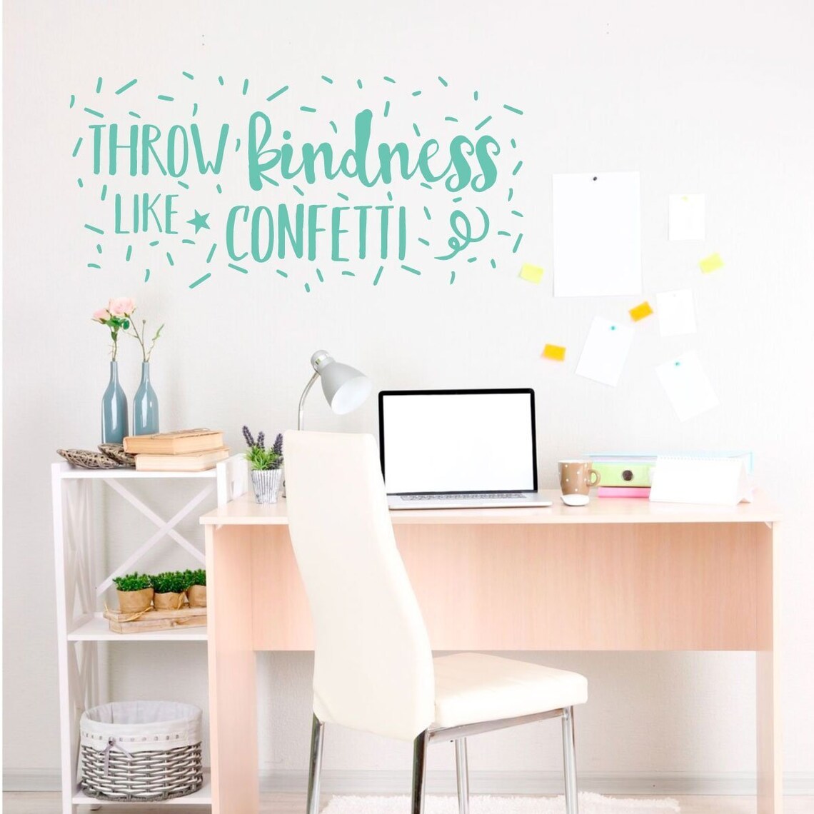 Inspirational Wall Decal - Throw Kindness Like Confetti - Motivational ...