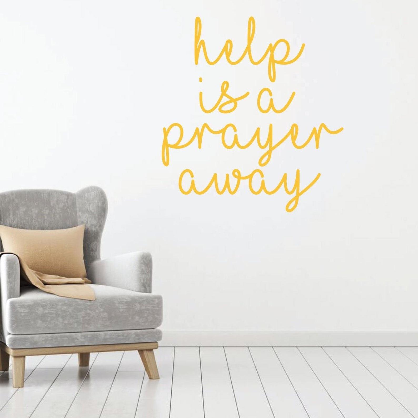 Prayer Wall Decal Help is A Prayer Away Vinyl Art - Etsy