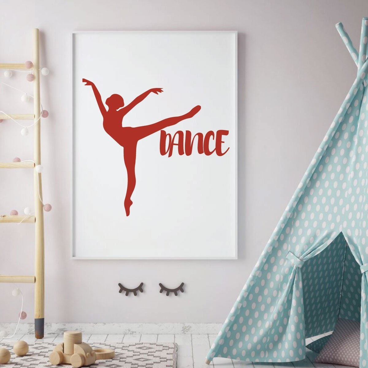 Ballerina Wall Decal for Girls or Teens for Bedroom Dance | Etsy