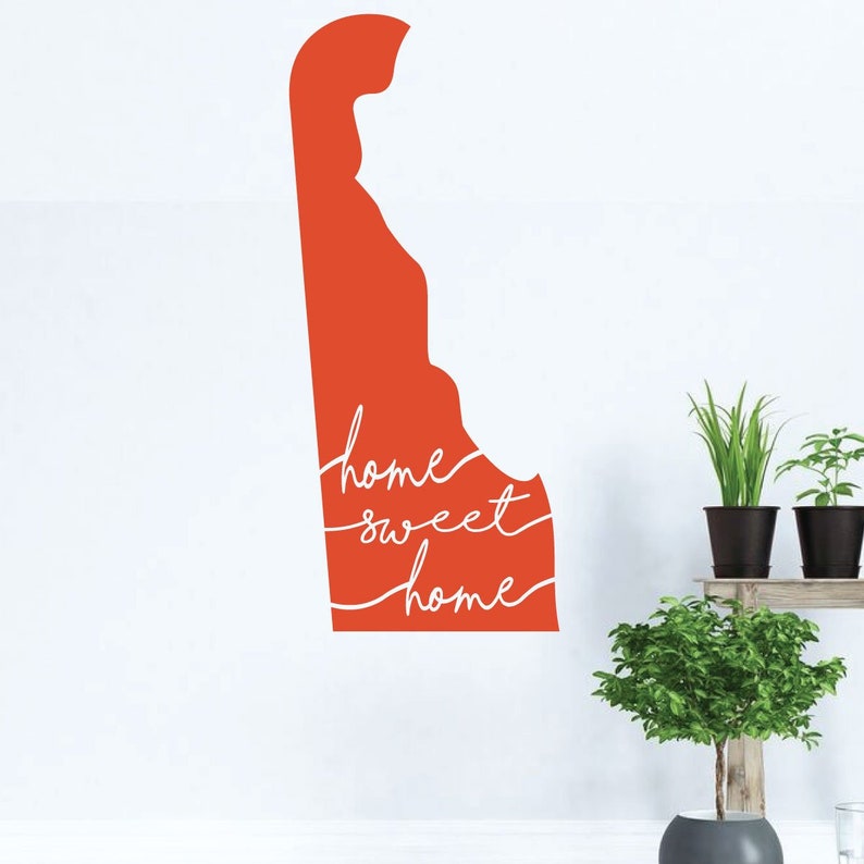 Delaware Wall Decal - State Silhouette Vinyl Art for Home Decor, Living ...