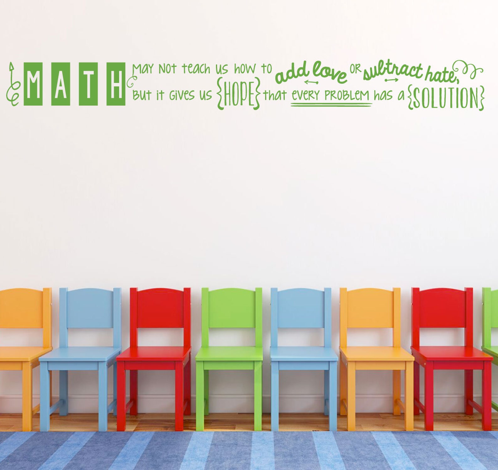 Math Classroom Decorations Math Quote Vinyl Wall Decal for Teachers ...