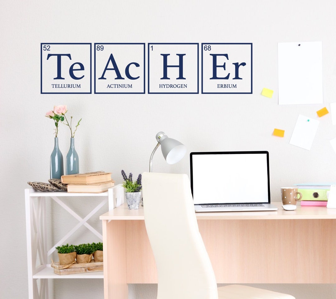 Wall Decal for Teachers - Teacher Periodic Table Decor - Science Art ...
