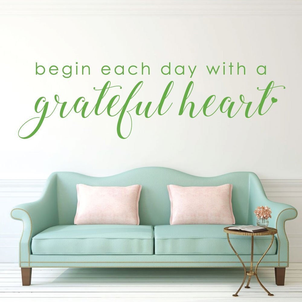 Gratitude Life Quote Wall Decal Inspirational Vinyl Home | Etsy