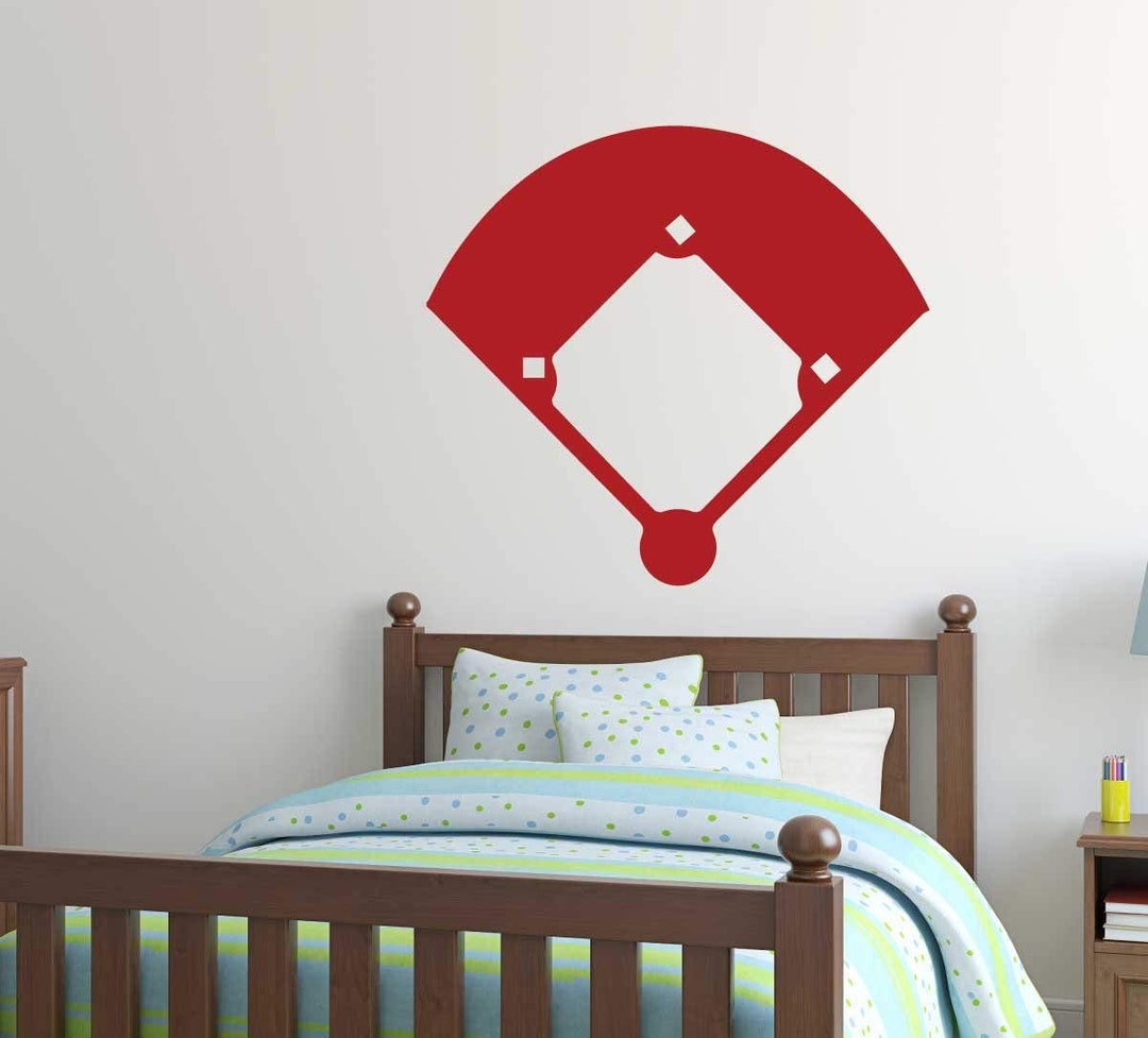 Baseball Wall Decals Baseball/softball Field Sticker Design for Kids ...