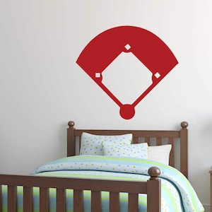 Baseball Wall Decals Baseball/softball Field Sticker Design for Kids ...