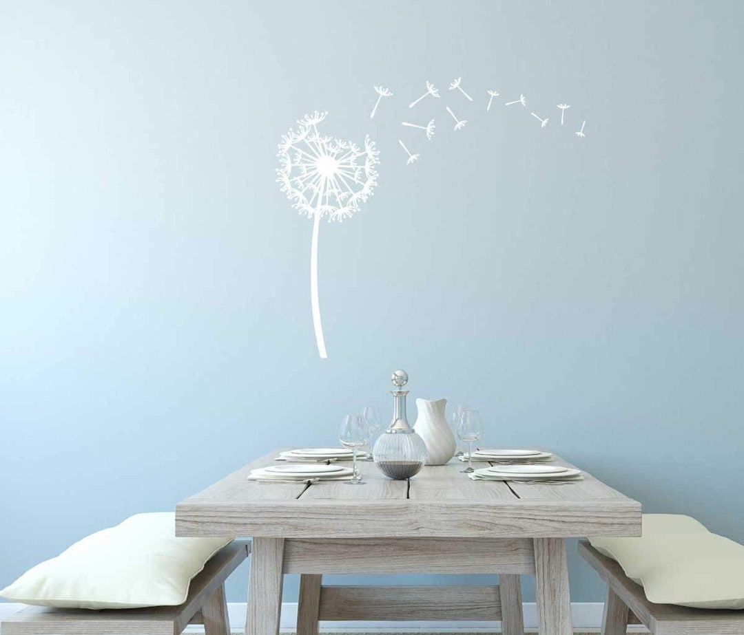 Dandelion Wall Decal Vinyl Sticker Home Decor - Flower Mural for ...