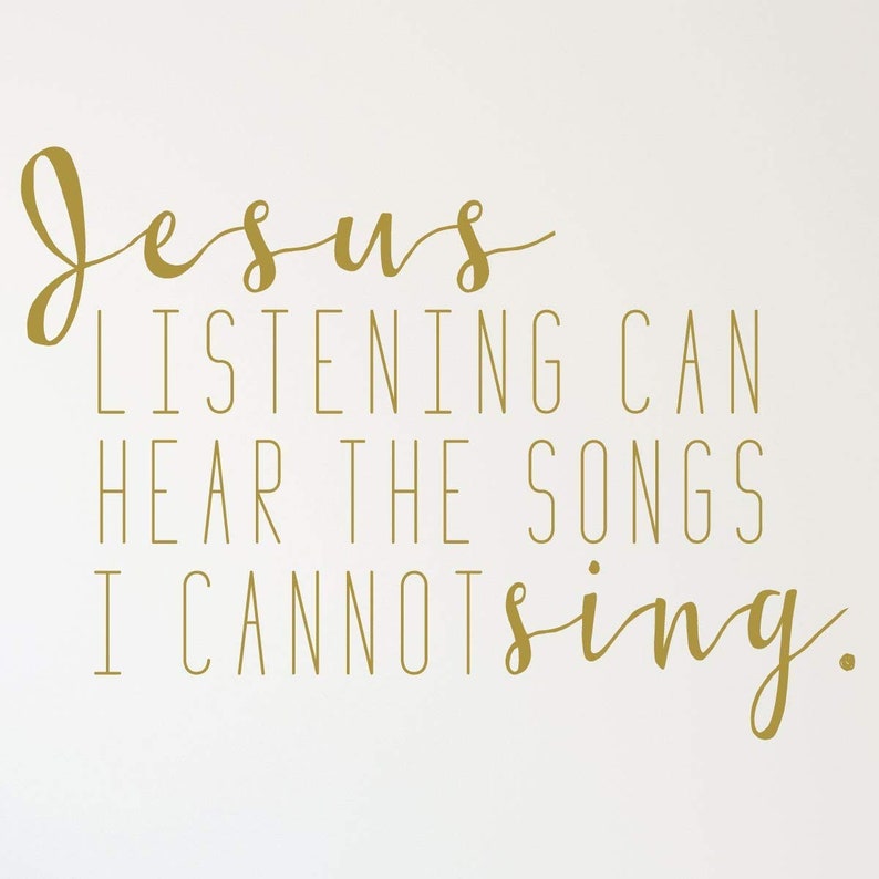 Christian Wall Art Jesus Listening Can Hear the Songs I | Etsy