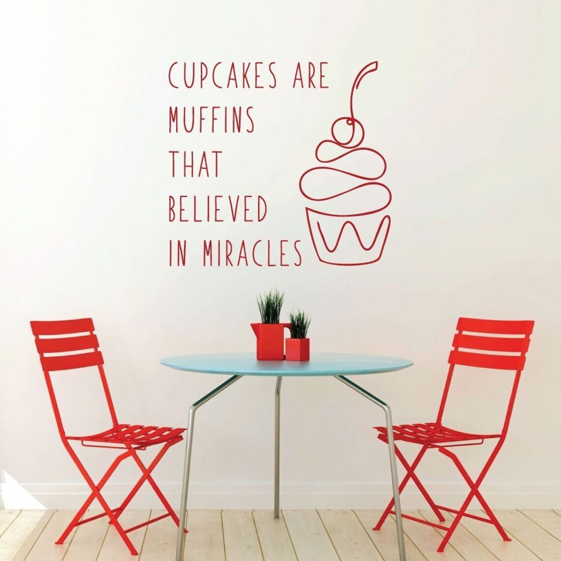 Cupcake Yummy Dessert Food Quote Vinyl Wall Decals for the - Etsy