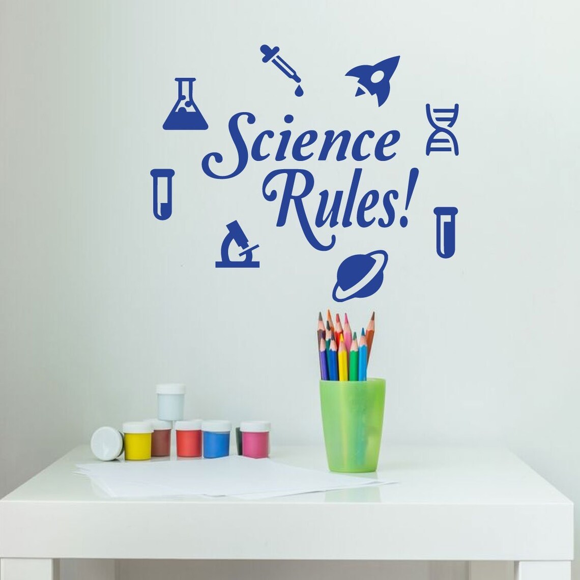 Science Classroom Wall Decals - Back to School Vinyl Decorations for ...