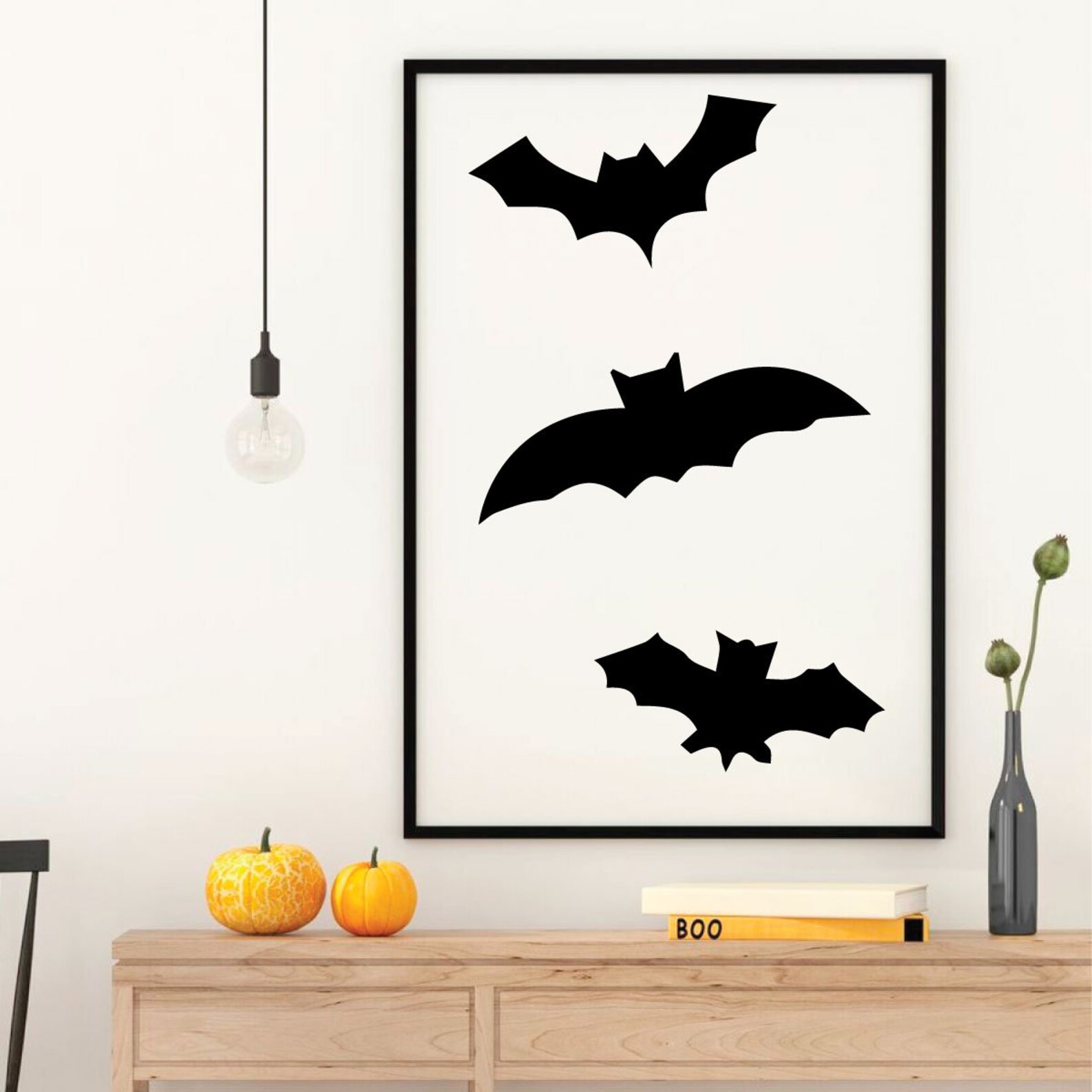 Bat Wall Decal Vinyl Sticker for Halloween Decoration | Etsy