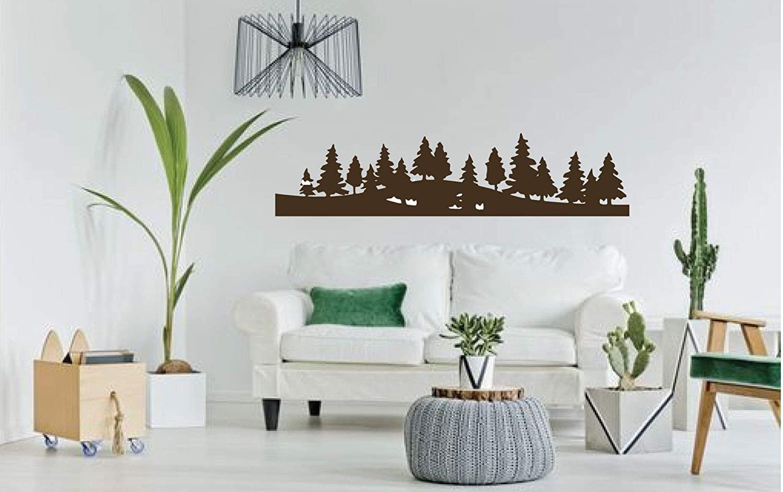 CustomVinylDecor Tree Line Silhouette Vinyl Wall Decal | Etsy